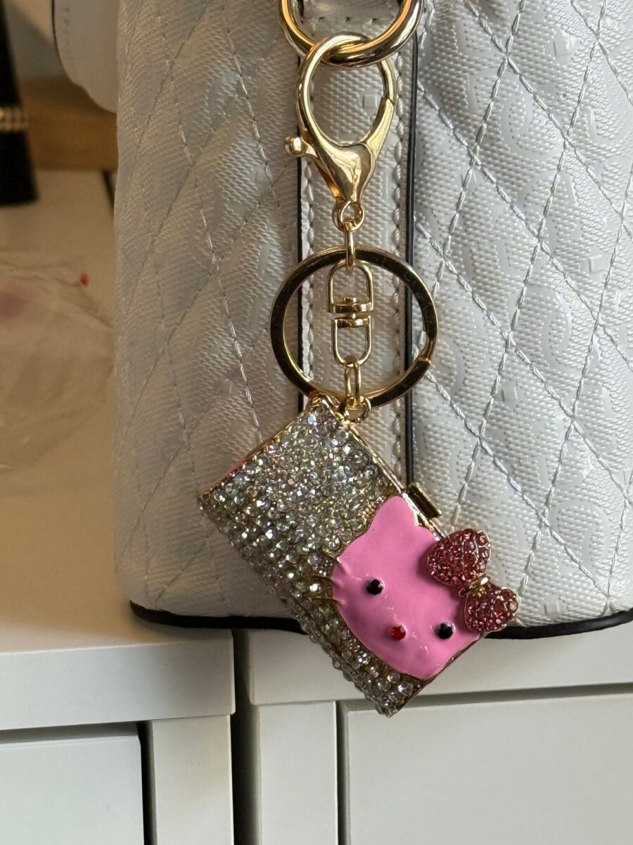 Kitty Crystal Pink Handbag Charm – Mae Jewelry Company