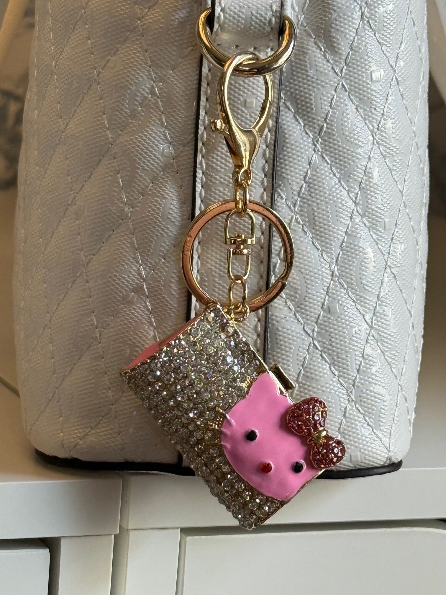 Kitty Crystal Pink Handbag Charm – Mae Jewelry Company
