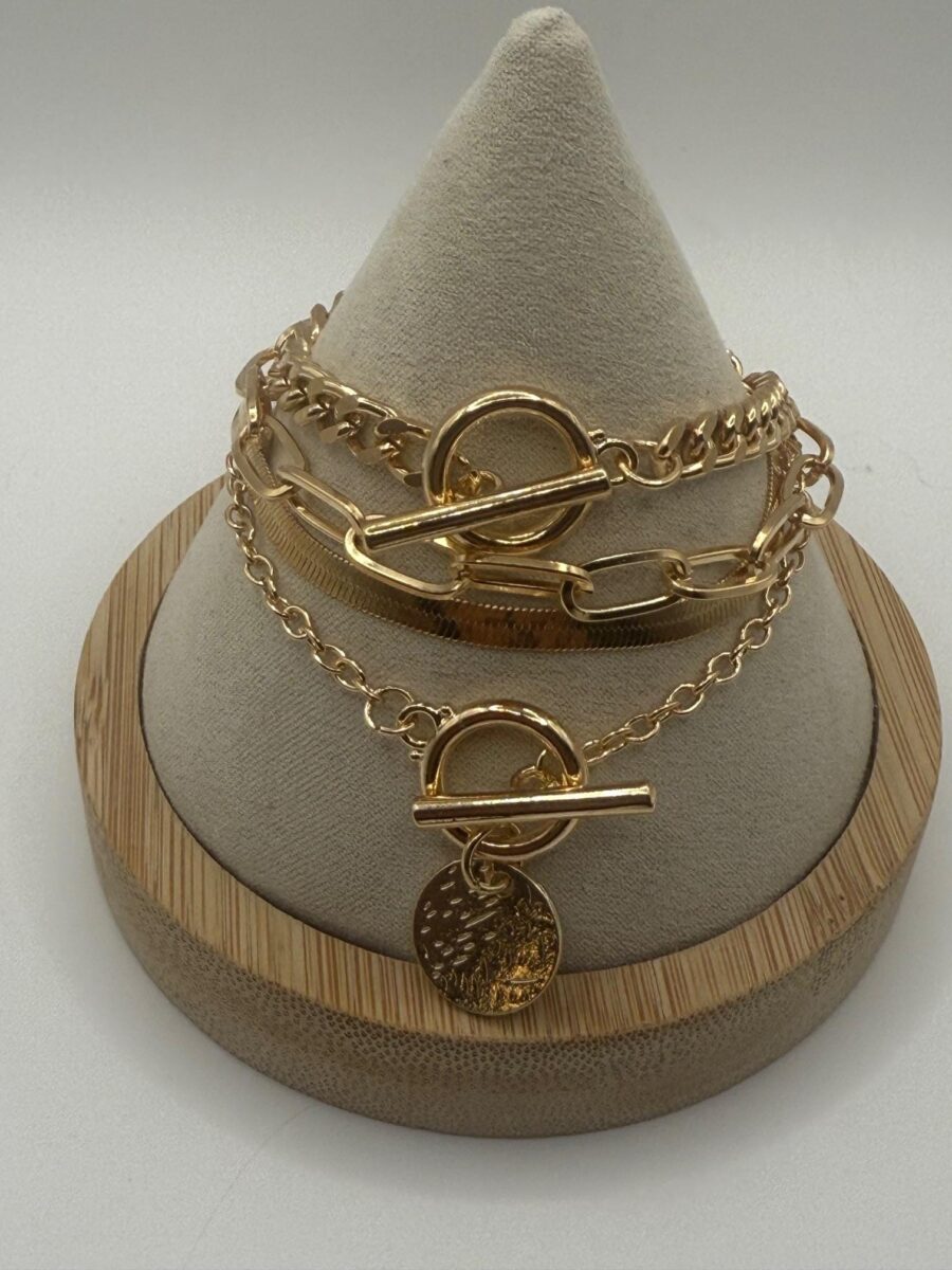 Gold Stackable bracelets | 4 pcs set – Mae Jewelry Company