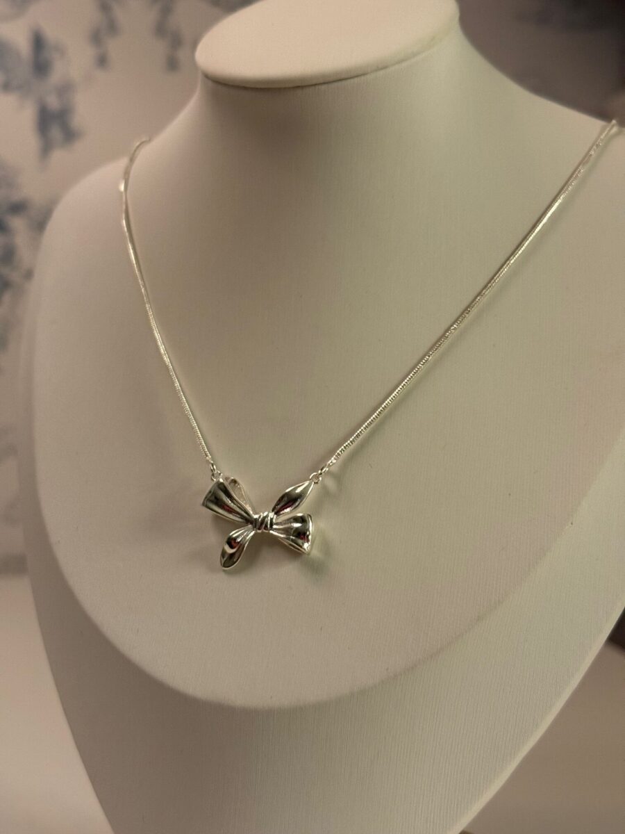 Elegant Bow Necklace | 925 Sterling Silver – Mae Jewelry Company